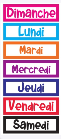 Days of the Week Wall Chart – The Lifematics Centre