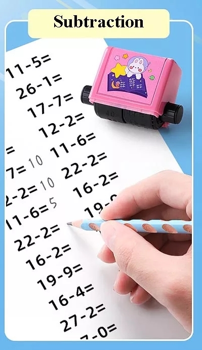 Maths rolling stamp (Subtraction) with ink – The Lifematics Centre