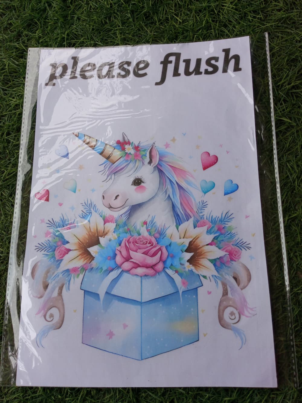 Please flush stickers - The Lifematics Centre